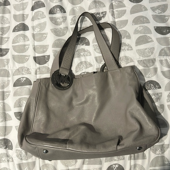 MICHAEL Michael Kors | Bags | Authentic Michael Kors Gray Leather ...